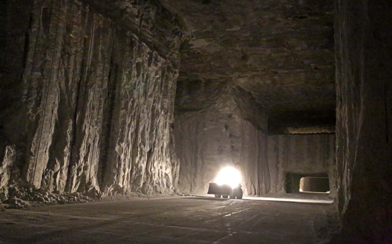 Inside the breathtaking tunnels of Grand Saline's Morton Salt Mine ...